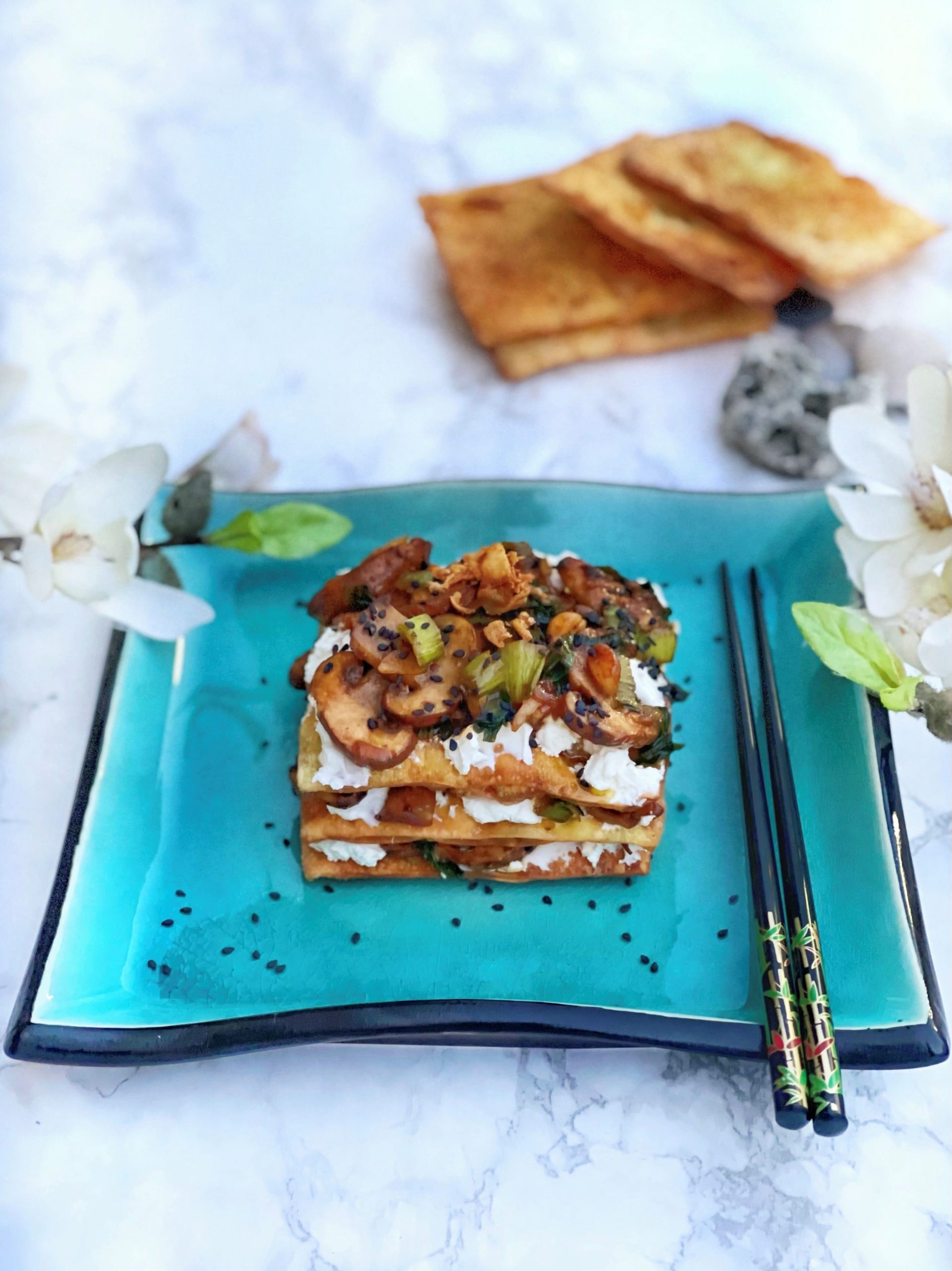 Receta de LASAÑA ASIÁTICA DE PASTA WANTAN FRITA - Recetas OrientalMarket