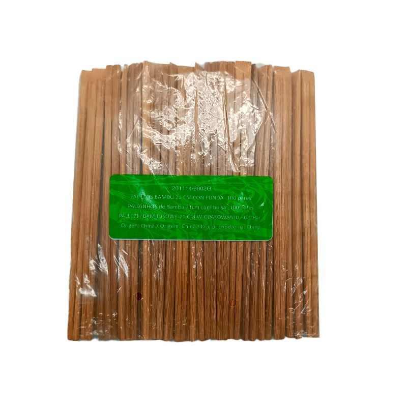 Comprar ONLINE Palillos de bambú oscuro carbón 21cm 100 pares