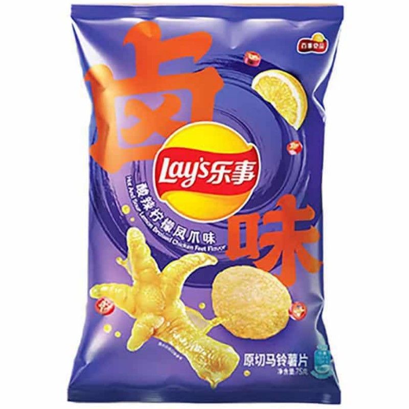 Comprar ONLINE Chips patata sabor pata de pollo y limón (LAY'S) 70g