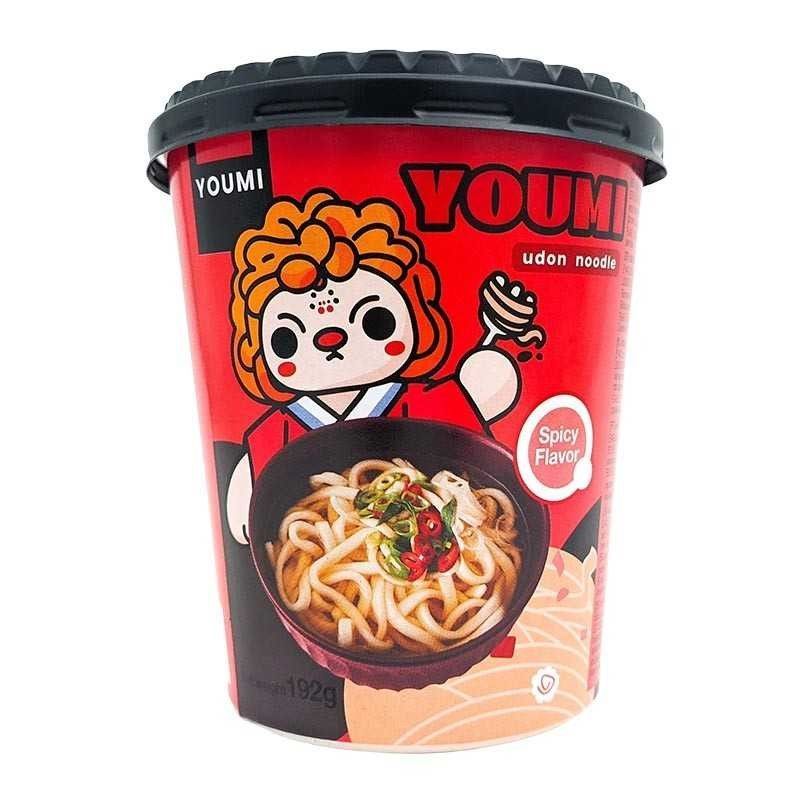 Comprar ONLINE Fideos udon cup instantáneos picante (YOUMI) 192g
