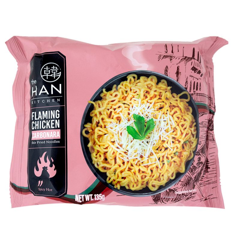 Comprar ONLINE Fideos instantáneos sabor pollo carbonara (HAN KITCHEN) 135g